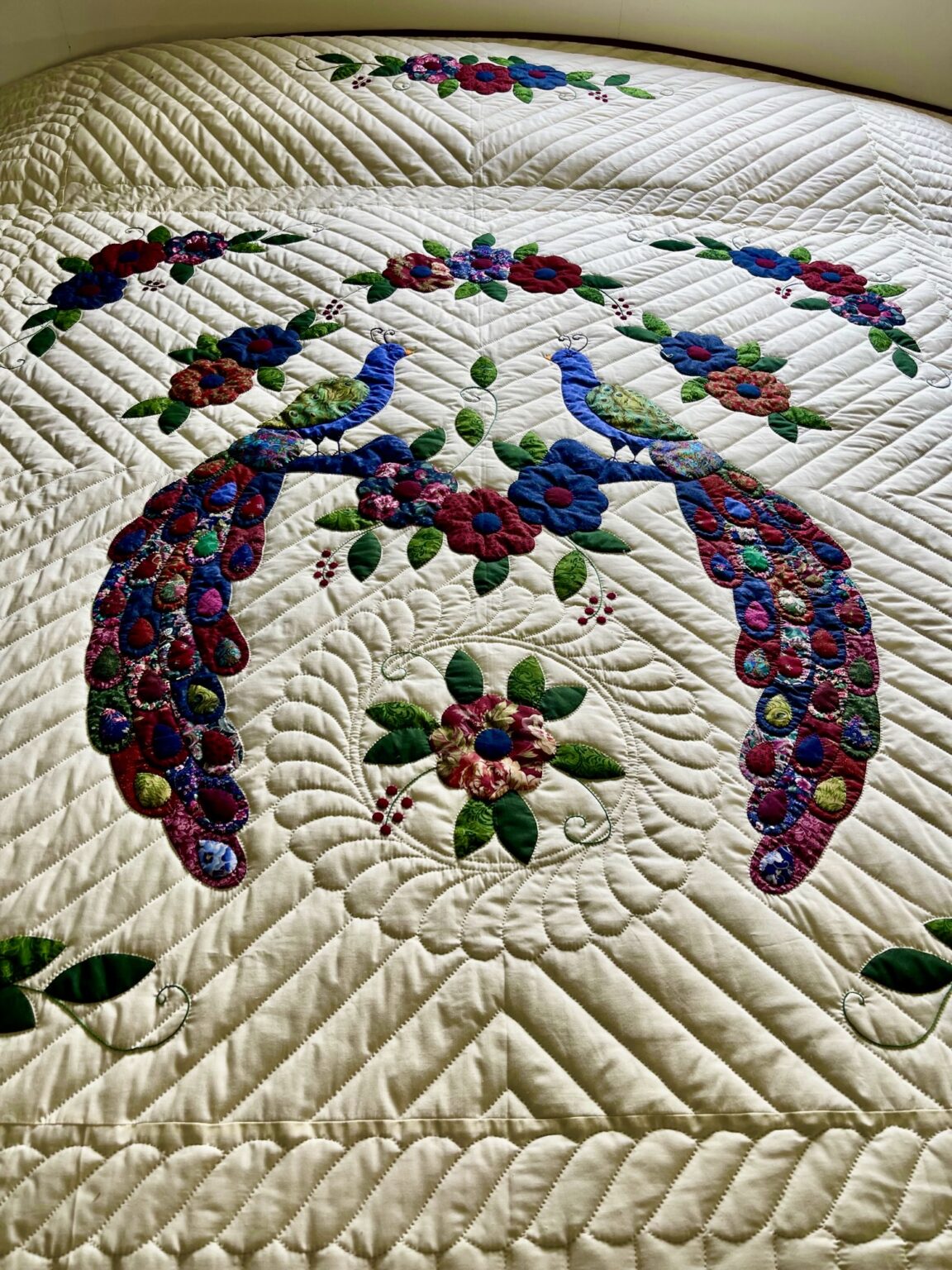 Peacocks Permanent - Amish Spirit: Handmade Quilts For Sale